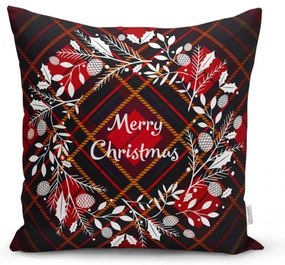 Sada 4 vánočních povlaků na polštář a běhounu na stůl Minimalist Cushion Covers Tartan Christmas