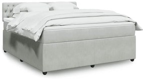 Box spring postel s matrací světle šedá 180x200 cm samet 3287812
