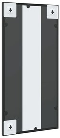 Nástěnné zrcadlo černé 30 x 60 cm obdélník železo - Default Title