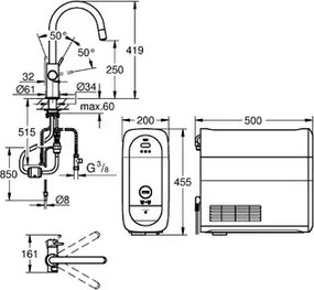 Grohe Blue Home - Dřezová baterie Connected s chladícím zařízením a fi