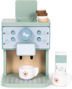 Dřevěný kávovar pro děti ESPRESSO modrý