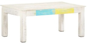 Konferenční stolek bílý 110x60x45 cm masivní mangovníkové dřevo,  323555 HangarStore.cz