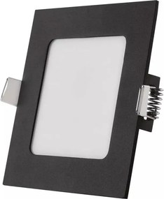 EMOS Černý vestavný LED panel hranatý 120 x 120mm 7W CCT Premium ZD2323