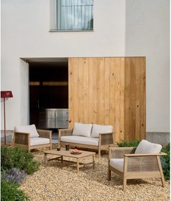 Béžový/v přírodní barvě zahradní lounge set z masivu akácie pro 5 osob Alabe – Kave Home