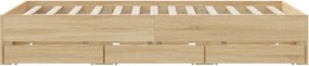 Rám postele se zásuvkami dub sonoma 150x200 cm kompozitní dřevo 3207268