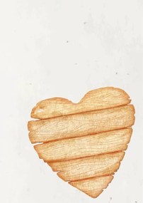 Plakát Dřevěné srdce