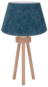 Duolla | Duolla - Stolní lampa BOUCLE 1xE27/15W/230V tyrkysová/dřevo | DU601450