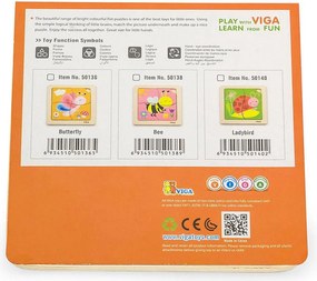 Dřevěné puzzle pro nejmenší Viga 4 ks Motýlek