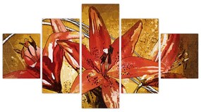 Obraz květů lilií (125x70 cm)
