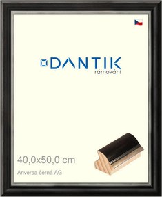 DANTIK rámeček 40x50 | ANIVERSA černá AG (Sklo Čiré)