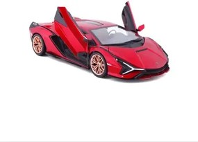 Bburago Plus Lamborghini Sian FKP37 - Red / měřítko 1:24