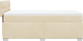 Box spring postel s matrací krémová 90x190 cm textil 3285755