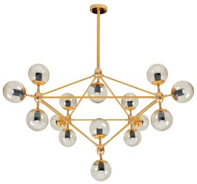 Toolight - Stropní závěsné svítidlo 15xE27 APP267-15C, zlatá, OSW-00647