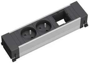 BACHMANN Zásuvková jednotka POWER FRAME 1x uživ. modul, 2x 230V profil hliník 916.002