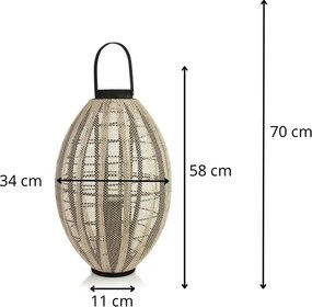 Lucerna LEVI 70 cm béžová/černá