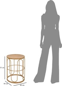 Designový odkládací stolek Belenus 40 cm přírodní