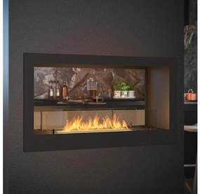 InFire - Vestavěný BIO krb 90x50 cm 3kW oboustranný