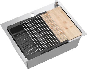 Kuchyňský nerezový dřez QUADRON LUKE 110 s příslušenstvím 58x45x20 cm