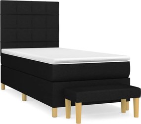 Box spring postel s matrací černá 80 x 200 cm textil 3137111