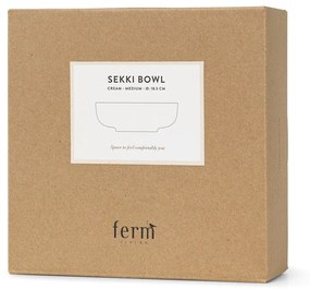 ferm LIVING Keramická miska Sekki Cream Medium, krémová barva, keramika