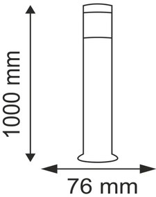 LED Venkovní lampa LIVIA 1xE27/7W/230V 4000K IP44