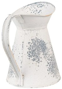 Béžový dekorační plechový džbán Jessica – 17x11x17 cm