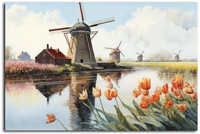 Obraz holandské kanály Rozměr: 60 x 40 cm