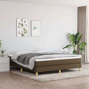Rám postele s boxspringem tmavě hnědý 160 x 200 cm textil 3120625
