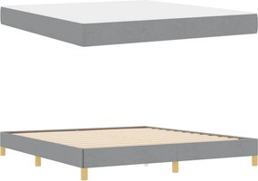 Postel s boxspringem s matrací Světle šedá 180 x 200 cm textil 3398584