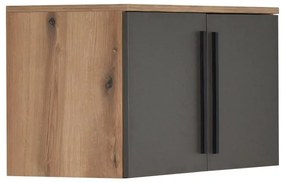 Závěsná skříňka LEONIDAS 80 - dub artisan/šedá