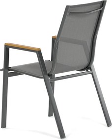 Vikio Zahradní jídelní kovový set pro 6 osob V126T antracit