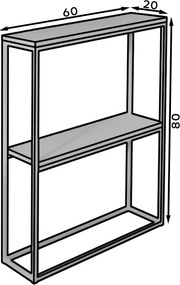 ADRK Konzolový stolek MASON B-W 60, bílá/černá