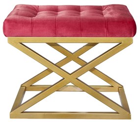 Atelier del Sofa Taburet Capraz - Gold, Red, Zlatá, Červená