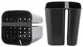 Erga Gavi, koupelnový koš na kosmetiku 30x12x19 cm na přísavky, černá matná, ERG-YKA-CH.GAVI-PP-KP-BLK