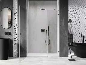 Mexen Lunar-B sprchové dveře otevíratelné levé 140 cm, transparentní, gun metal - 832S-140-050-95-00-L