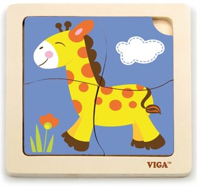 Praktické dřevěné puzzle Viga, Žirafa