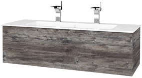 Dřevojas Koupelnová skříň VARIANTE SZZ 120 (umyvadlo Pura) Varianta: N01 Bílá lesk / N03 Graphite