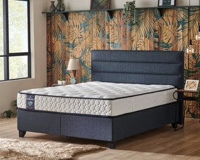 Čalouněná postel HYPERSOFT- modrá 150 × 200 cm