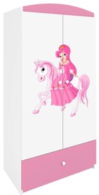 Dětská skříň Babydreams 90 cm princezna růžová