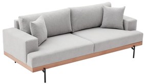 Atelier del Sofa 3-místná pohovka Liva - Grey, Šedá