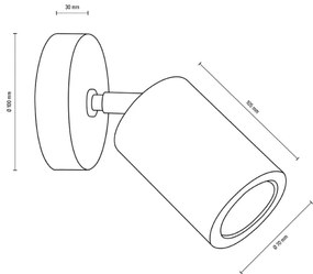 Spot-Light 3911174 - LED Nástěnné bodové svítidlo MATTI 1xGU10/5W/230V dub
