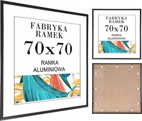 Rámeček 70x70, rámeček na fotografie, čtvercový, černý