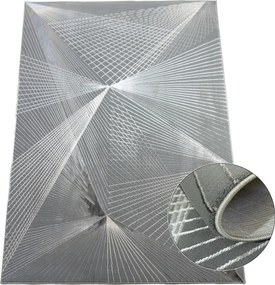 BE Koberec Allianz 6305 GREY - šedý obdélníkový Rozměr: 60x100 cm