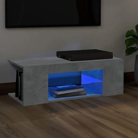 vidaXL TV skříňka s LED osvětlením 90 x 39 x 30 cm [804244] Barva: Betonová šedá