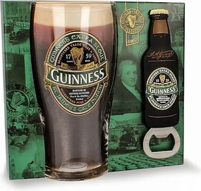 Guinness Ireland sklenice pint otvírák Gift Box