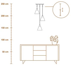 Ledvance - Lustr na lanku DECOR RAFFIA 3xE27/15W/230V rafie