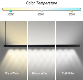 Immax NEO 07308L-LED Stm lustr na lanku MADEIRA 44W/230V Wi-Fi Tuya 202 cm černá