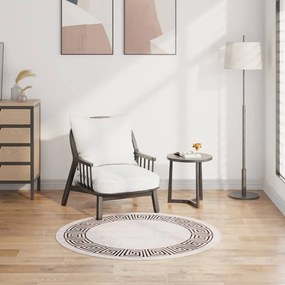 Koberec pratelný ⌀ 120 cm světle béžový protiskluzový 337951
