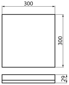 KANLUX KANLUX, AZPO stropní LED svítilna, 300x300mm, 17,5W, IP54, bílá, 31508