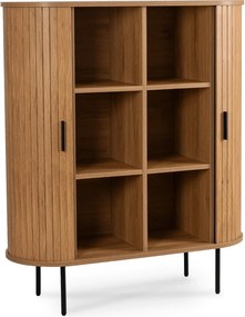 Komoda Trish 100 cm dub přírodní/černá